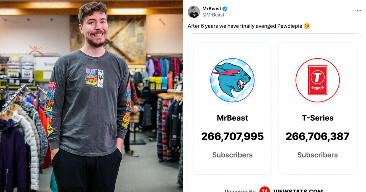MrBeast becomes most subscribed YouTube channel, beating out T-Series • PhilSTAR Life